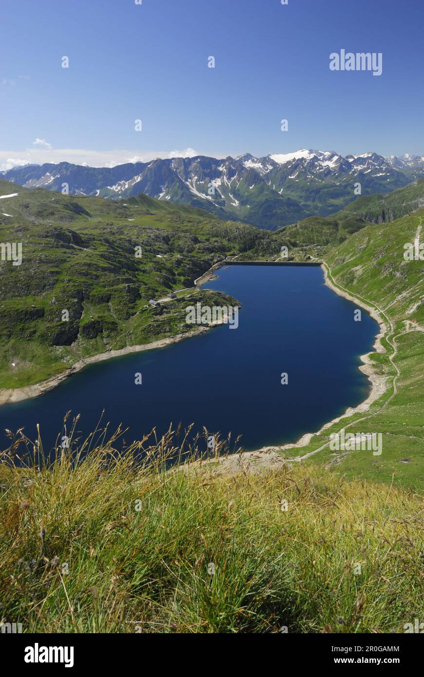 Reservoir Lago della Sella, Gotthard range, Canton of Ticino ...