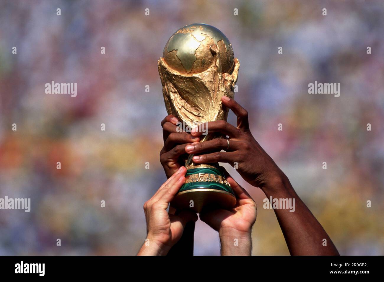 Football world cup trophy winners hands hi-res stock photography and ...