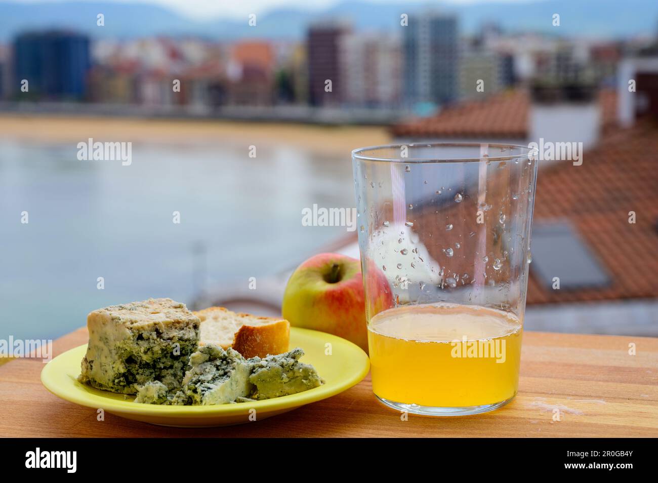 Food pairing in Asturias, blue cow cabrales cheese from caves in Arenas ...