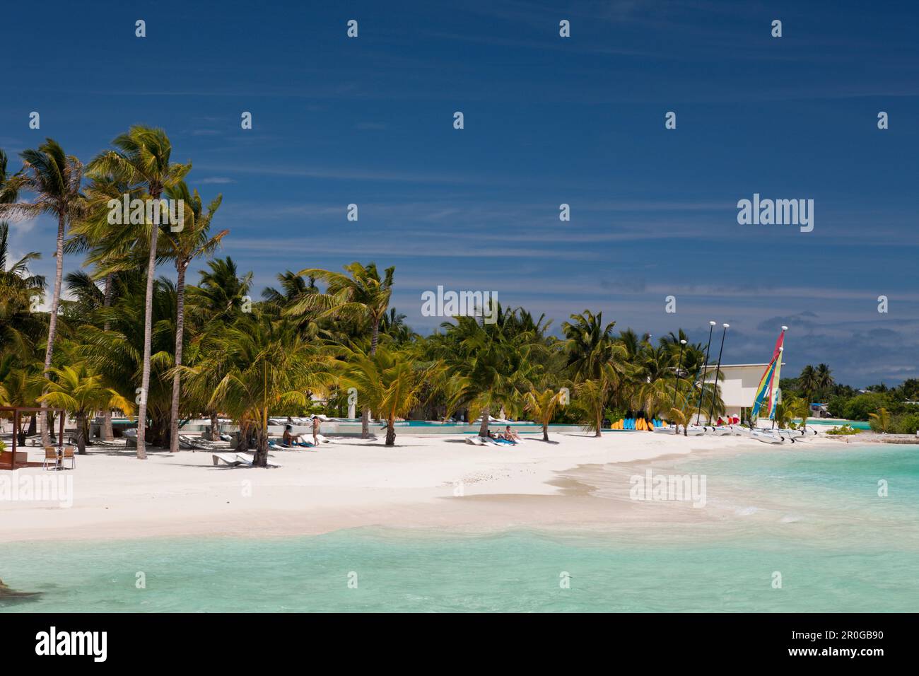 Beach of Maldive Island Kandooma, Maldives, South Male Atoll Stock ...