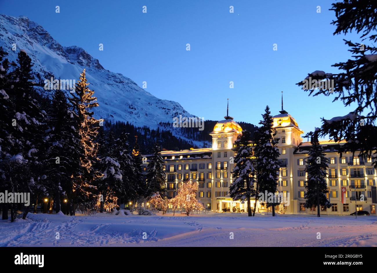 Grand Hotel Kempinski, St. Moritz, Engadin, Grisons, Switzerland Stock ...