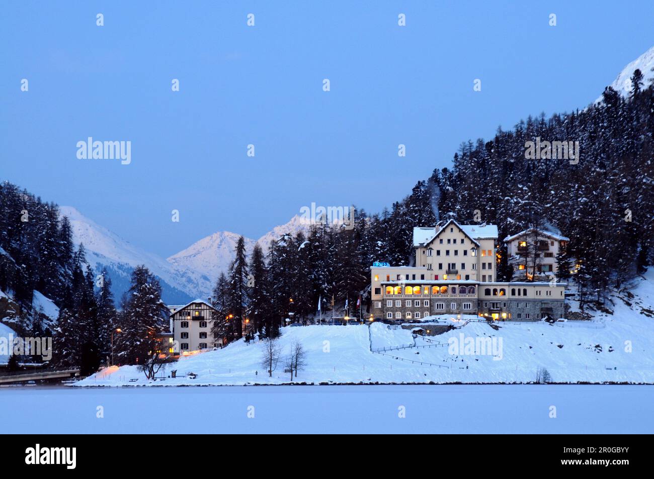 Hotel Waldhaus am See, St. Moritz, Engadin, Grisons, Switzerland Stock ...