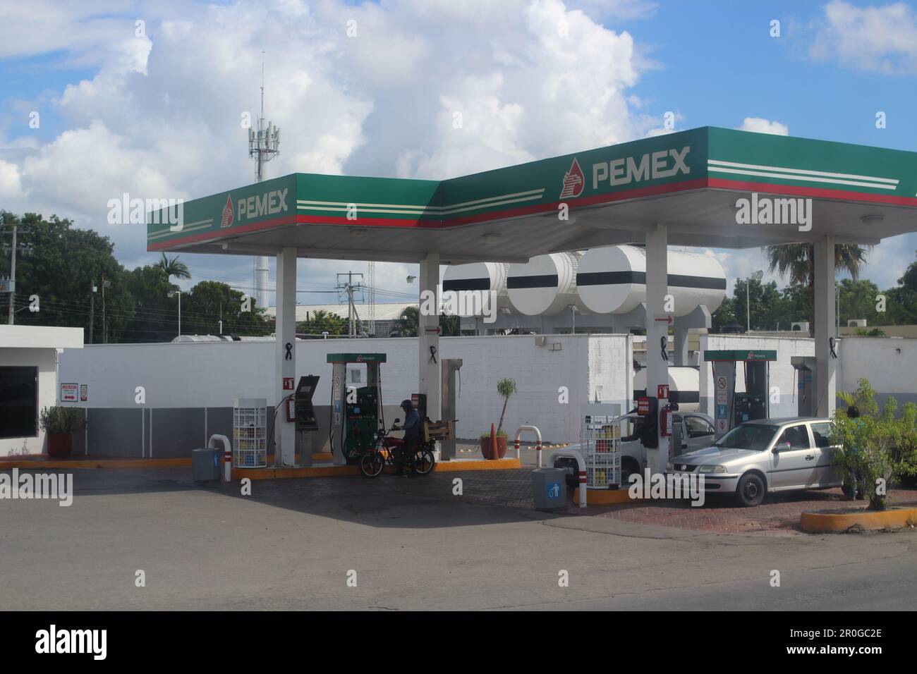 MERIDA, MEXICO - OCTOBER 31, 2016 Pemex petrol gas station in the city ...