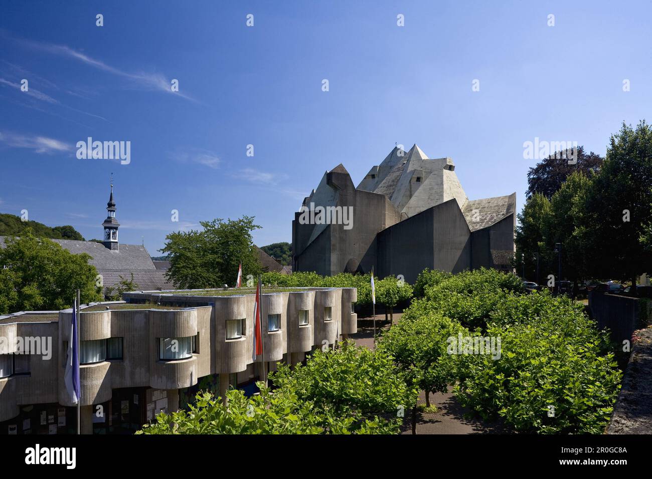 Pilgrimage church in Neviges, build in 1968 by architect Gottfried Böhm ...