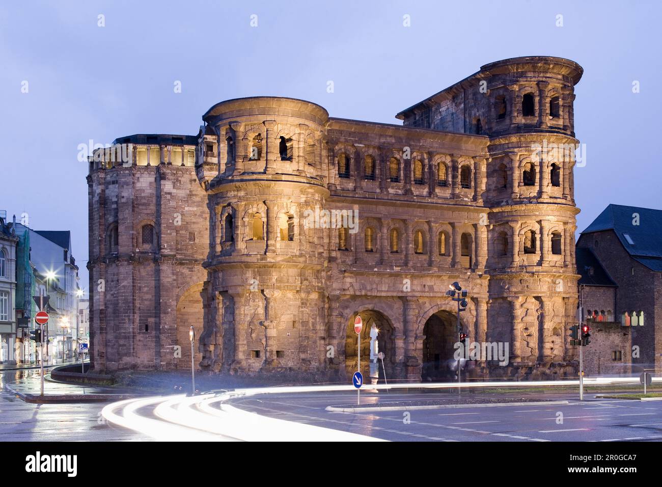Porta Nigra, large Roman city gate, landmark of Trier, oldest Town in ...