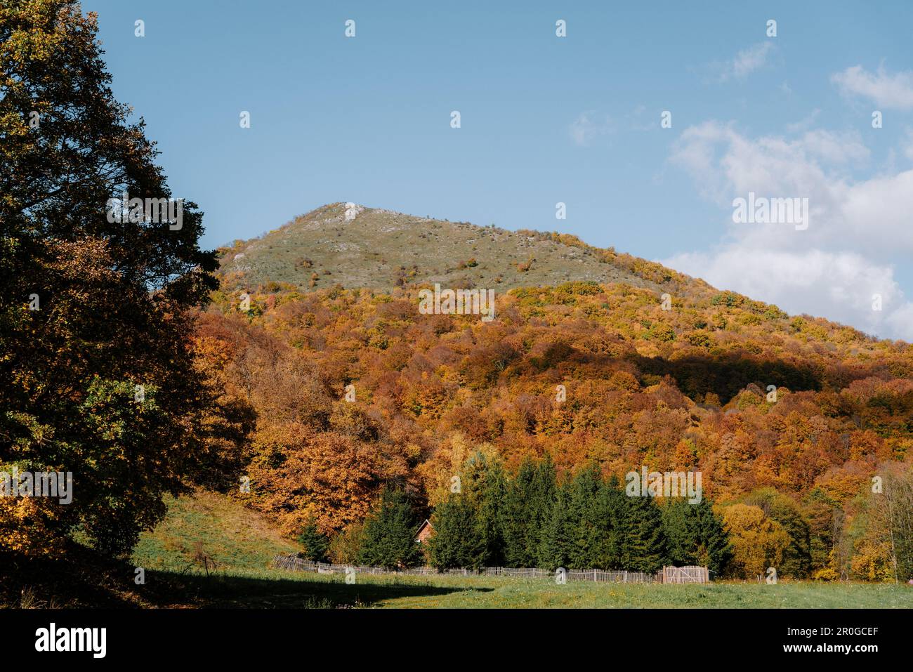 A picturesque landscape of the Gorge of Varghis in Romania, featuring ...