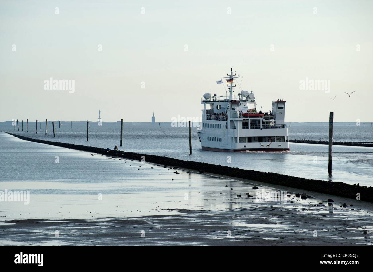 Ferry to Wangerooge, Carolinensiel-Harlesiel, East Frisia, Lower Saxony ...