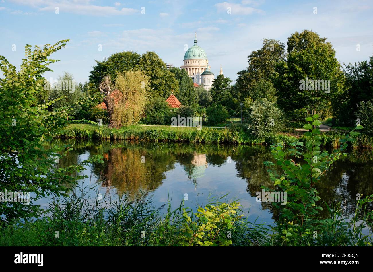 Friendship Island, St. Nicholas' Church, Potsdam, Brandenburg state ...