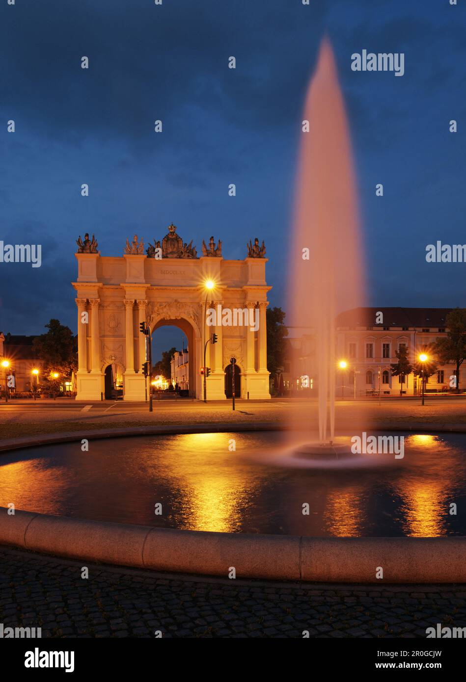 Brandenburg Gate, Louise square, Potsdam, Brandenburg state, Germany ...
