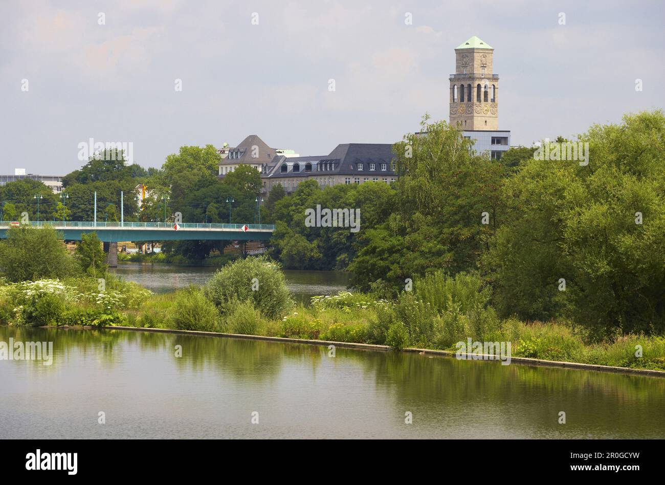 Town hall at Mülheim a. d. Ruhr, Ruhrgebiet, North Rhine-Westphalia ...