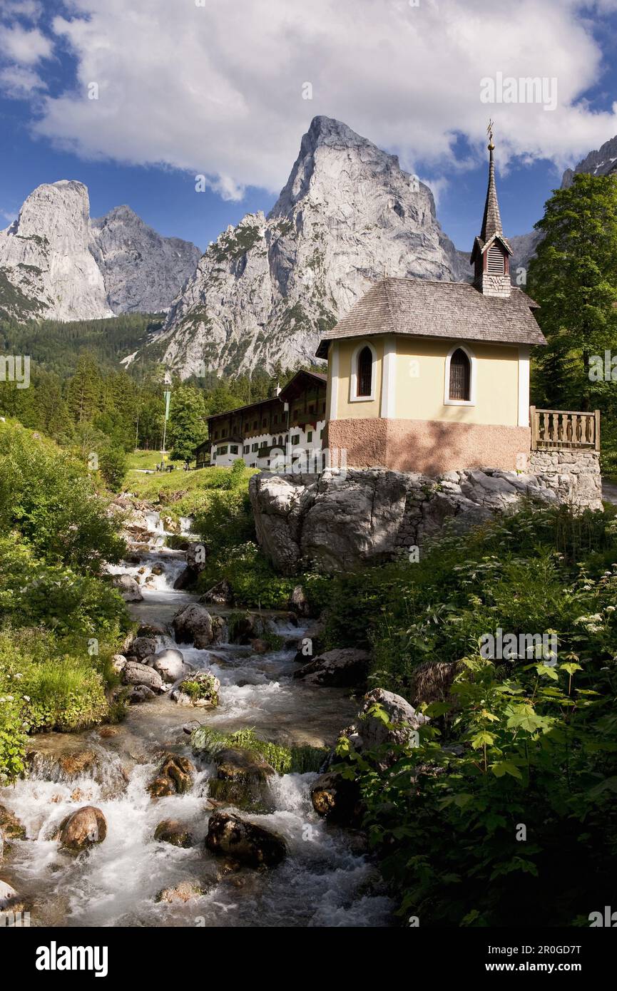 Chapel at Hinterbaerenbad, Anton Karg Hut, Kaisertal, Ebbs, Tyrol ...