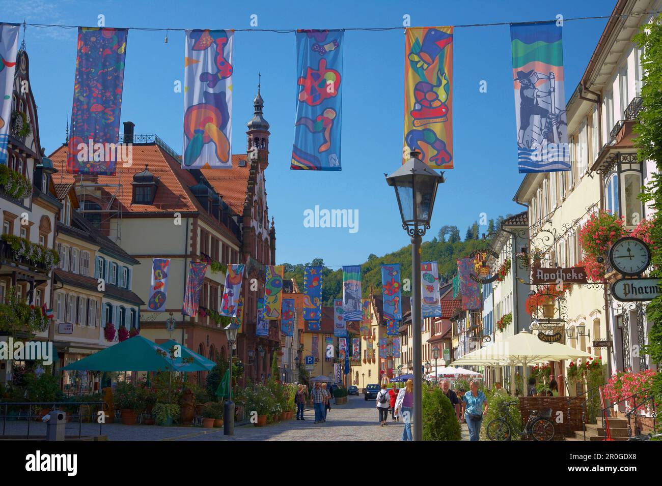 Town hall, old town, Wolfach, Kinzig Valley, Black Forest, Baden ...