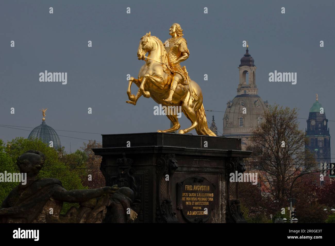 Der goldene Reiter, The golden equestrian sculpture of King Augustus ...