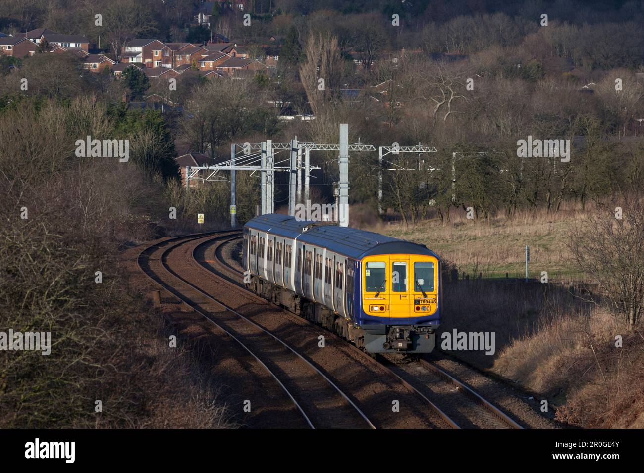 Northern Rail class 769 bi mode flex train 769448 heading away from the ...