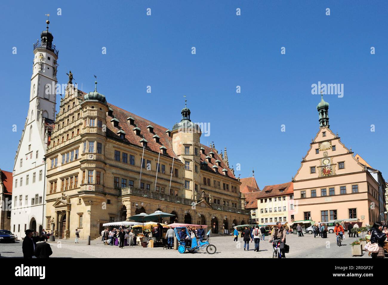 Market square with half timbered buildings in the background hi-res ...