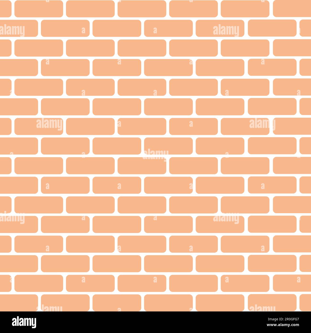 Brick wall with a beautiful light orange brick pattern. Vector ...