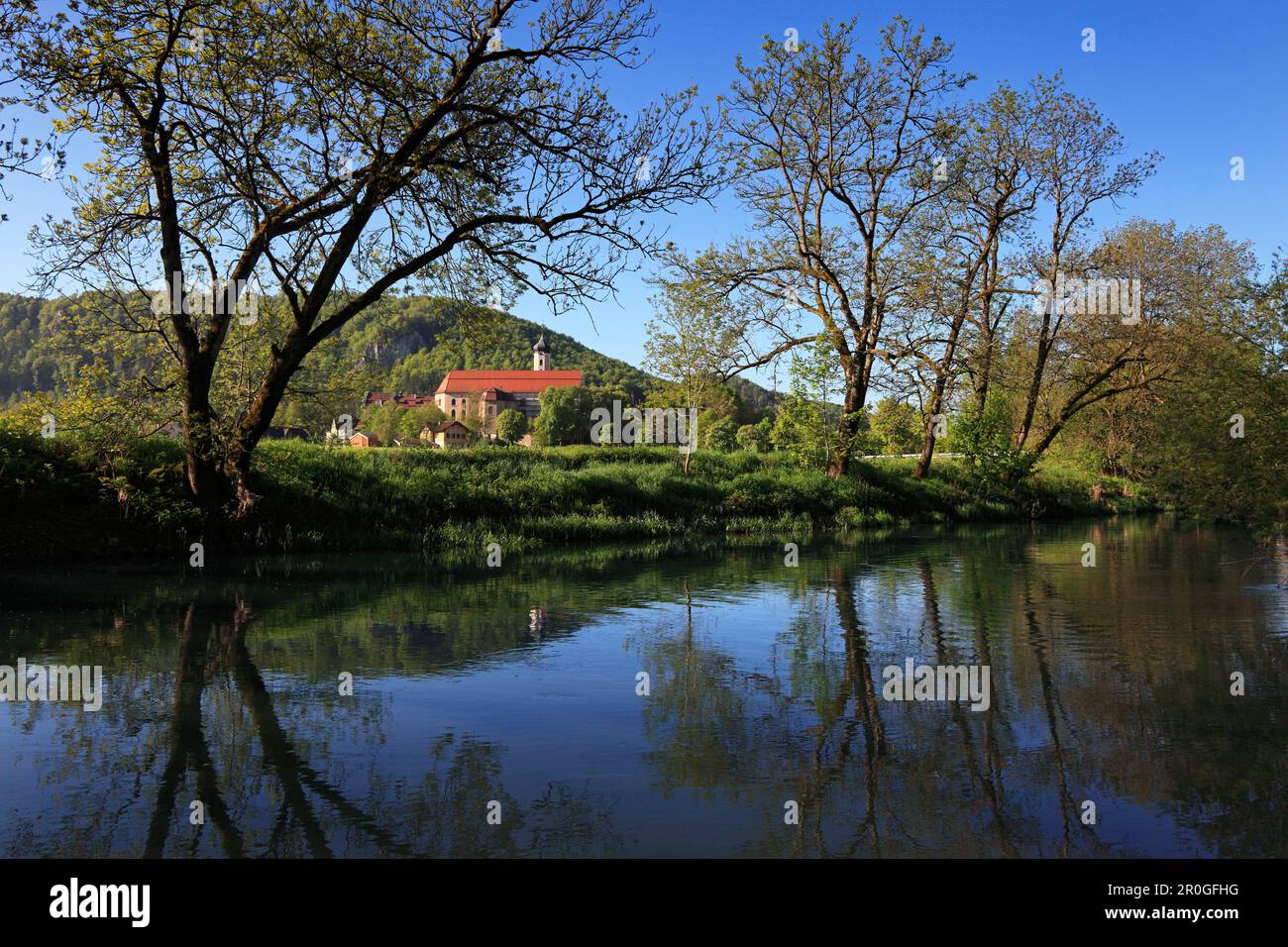 Beuron monastery, Upper Danube nature park, Danube river, Baden ...
