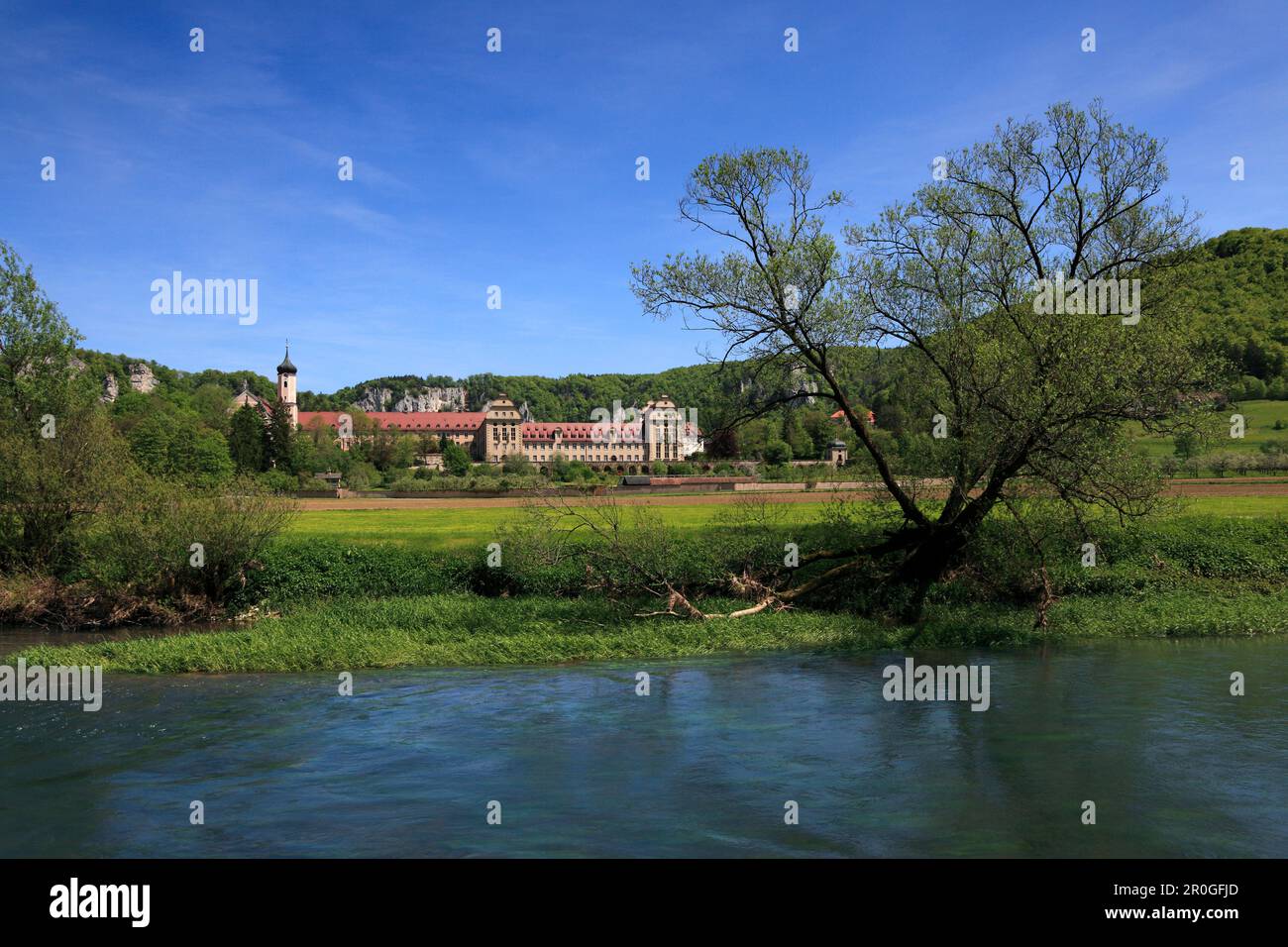 Beuron monastery, Upper Danube nature park, Danube river, Baden ...