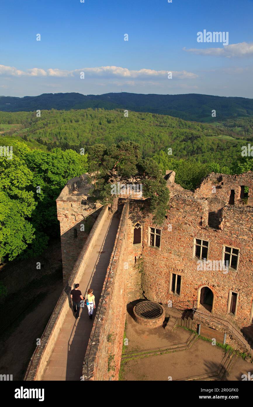 Couple on the wall between the northern and eastern tower, Auerbach ...
