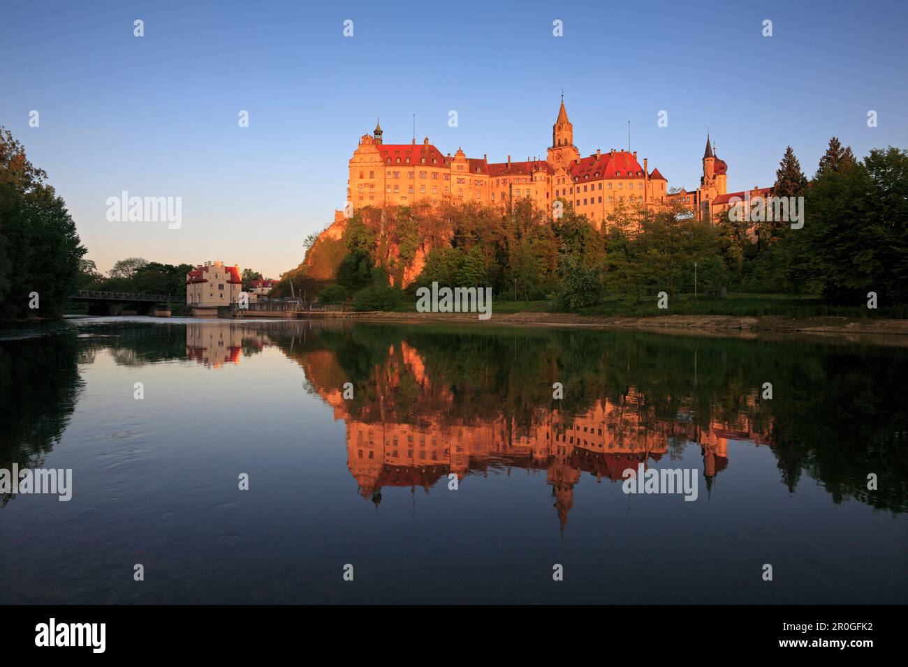 Sigmaringen castle, Upper Danube nature park, Danube river, Baden ...