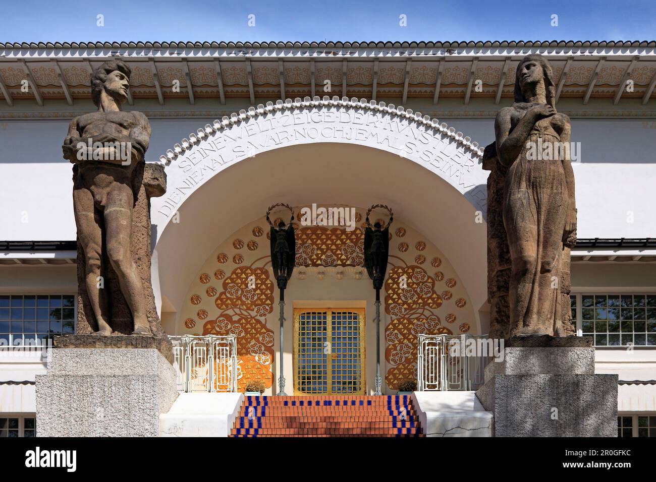 Art Nouveau entrance of the Ernst-Ludwig house, Mathildenhoehe ...