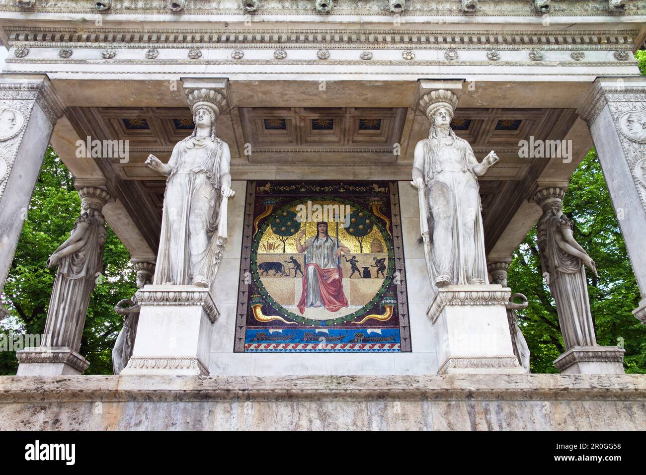 East mosaic, temple, Angel of Peace, Munich, Bavaria, Germany Stock ...