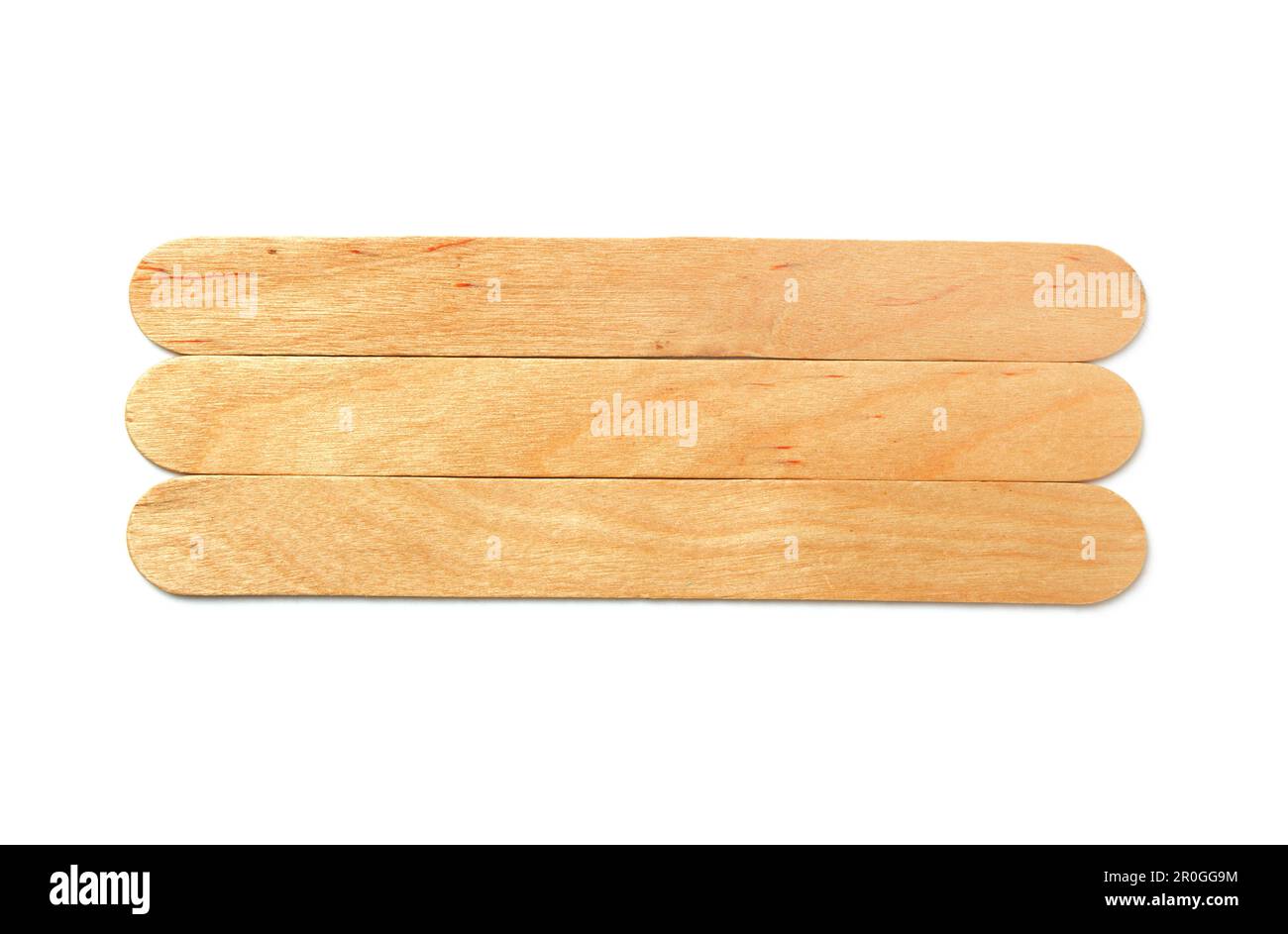 Ice cream sticks on white background Stock Photo - Alamy