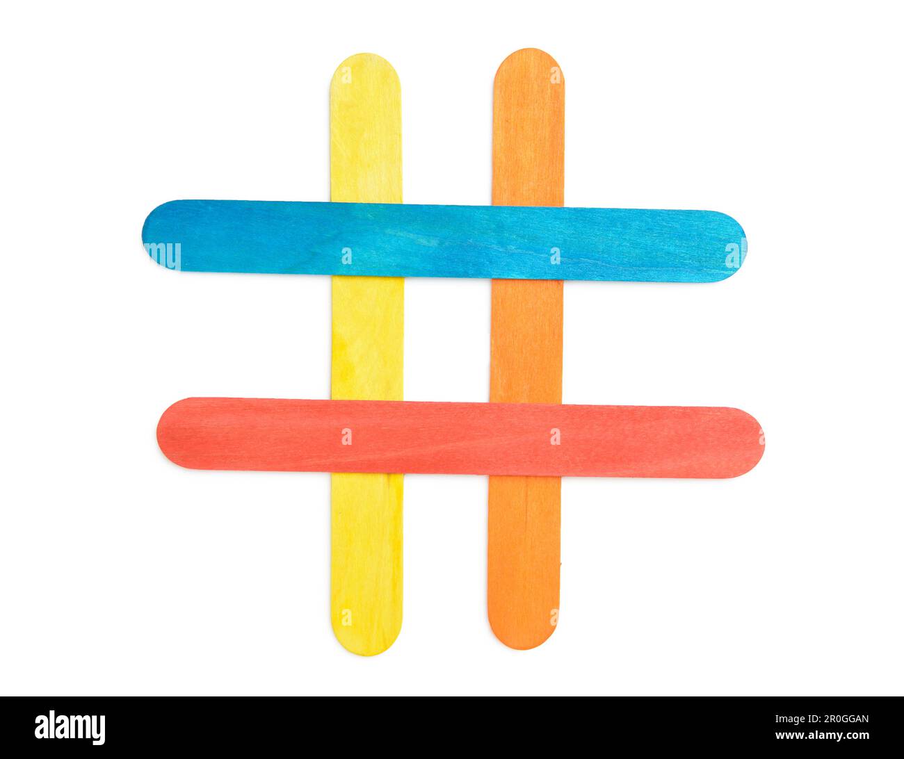 Colorful ice cream sticks on white background Stock Photo - Alamy