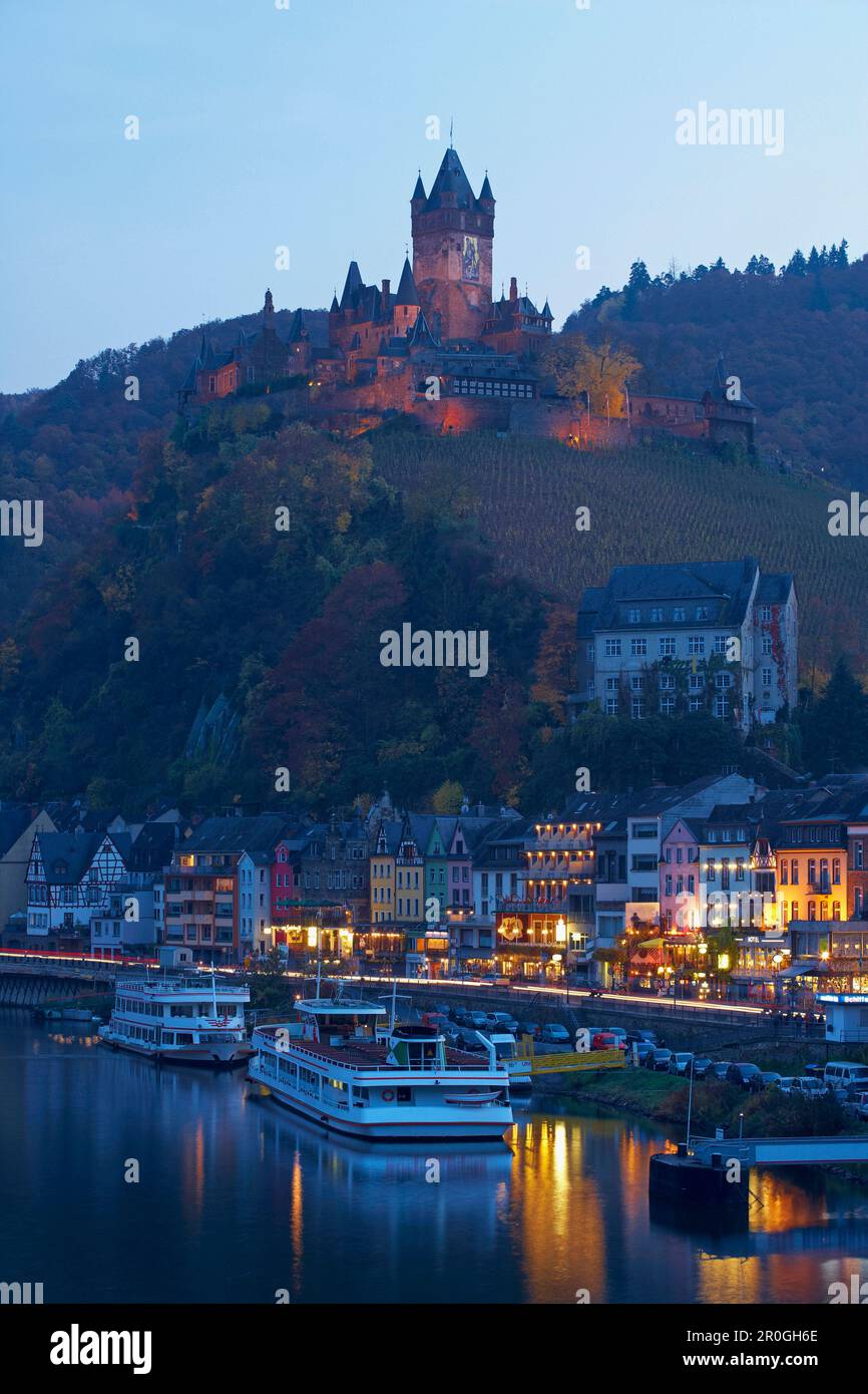 Cochem castle dusk hi-res stock photography and images - Alamy