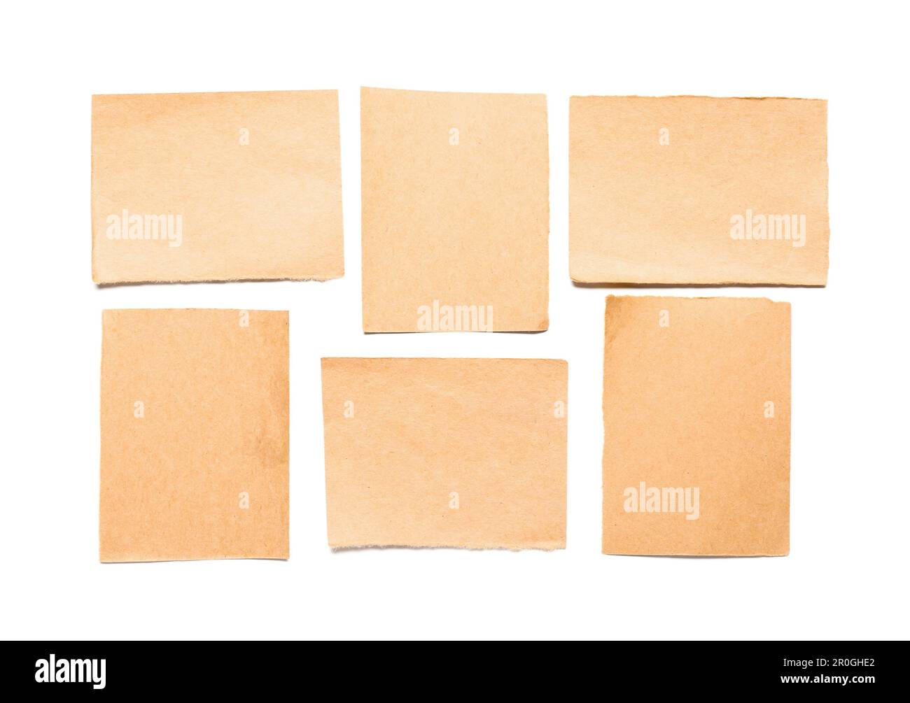 Pieces of paper sheets isolated on white background Stock Photo - Alamy