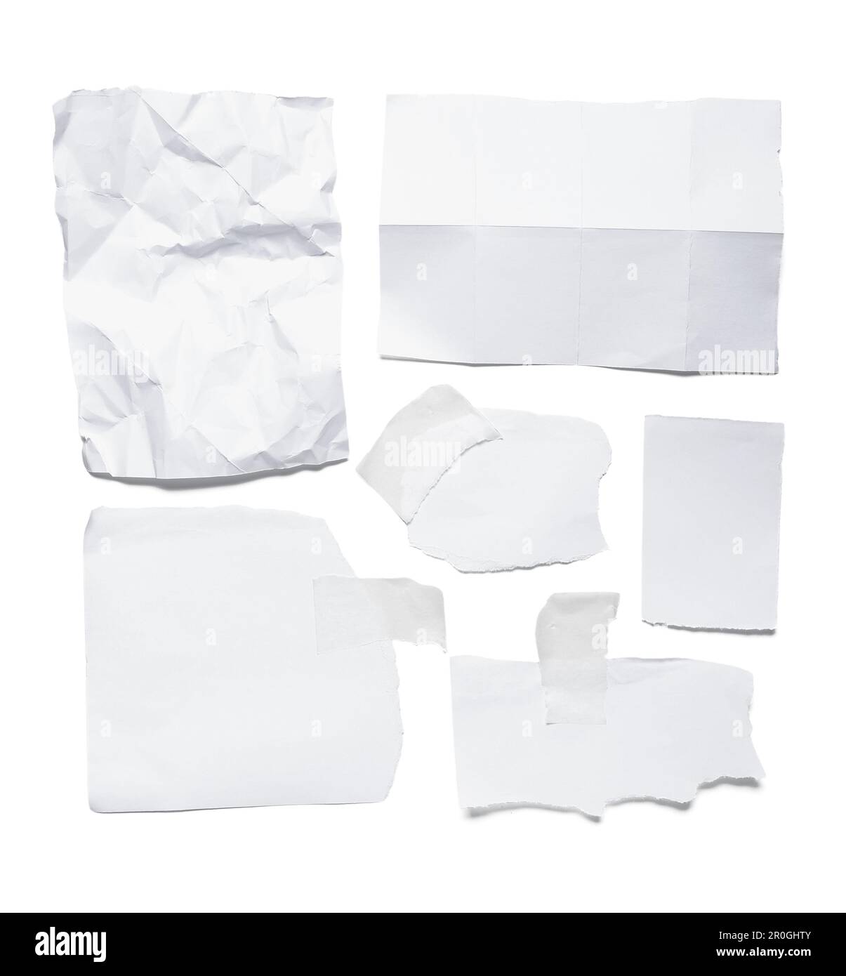 Paper sheets on white background Stock Photo - Alamy