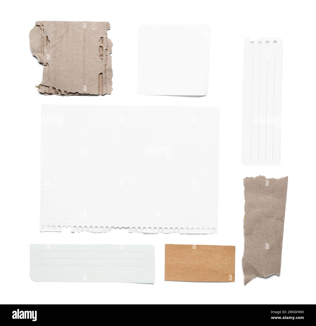 Paper sheets on white background Stock Photo - Alamy