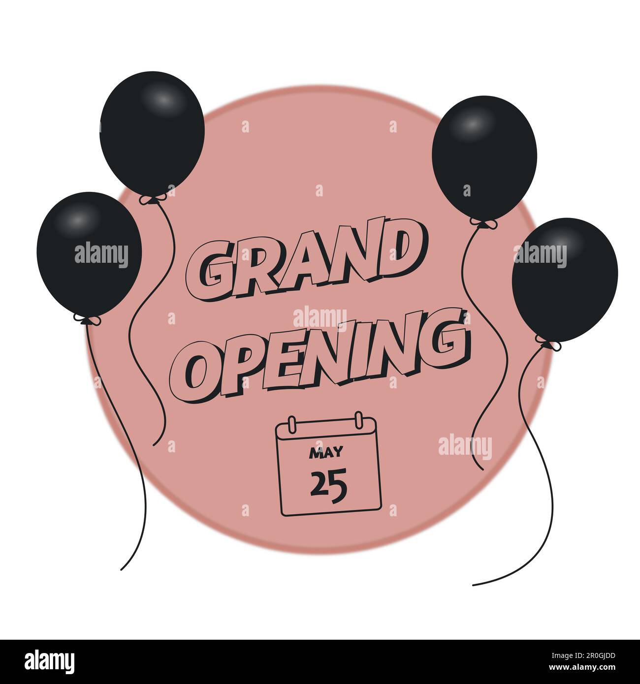 Celebration party banner with grand opening balloons background. Frame ...