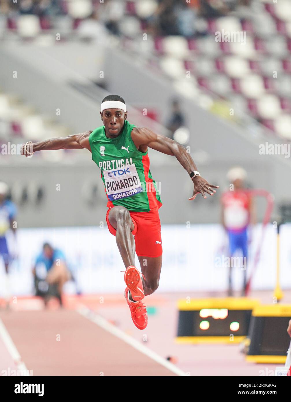 Pedro Pablo Pichardo in the triple jump at the Doha 2019 World ...