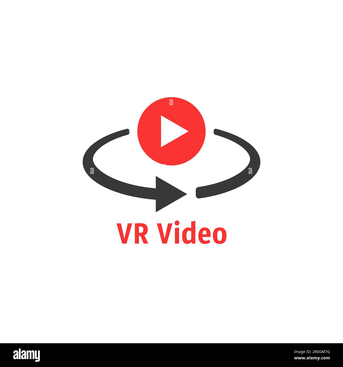 minimal red vr video icon Stock Vector Image & Art - Alamy