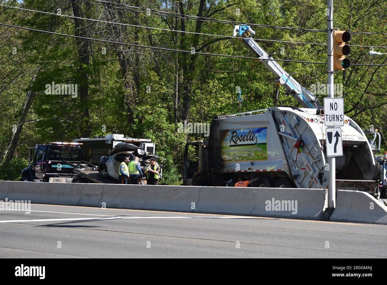 Crime Scene Investigation unit at the fatal crash site. A fatal crash ...