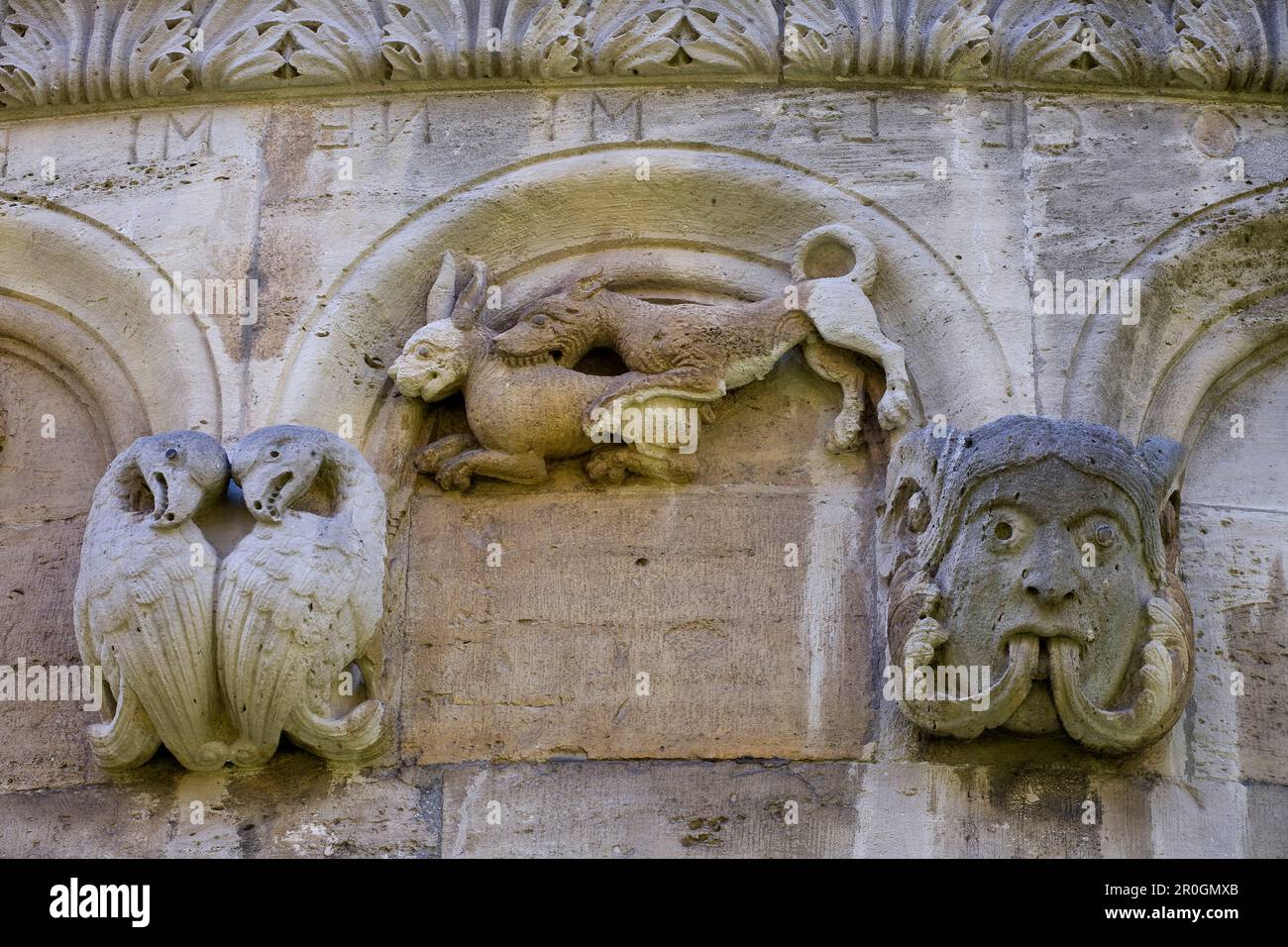 Frieze at the apsis at monastery church in Königslutter, Lower Saxony ...