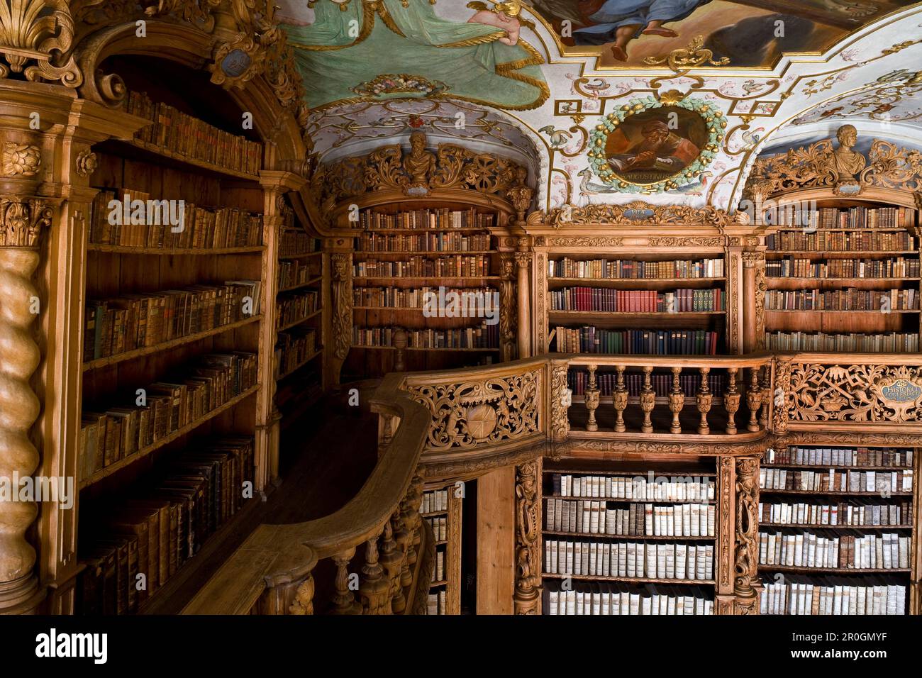 Library in the monastery of Waldsassen, Upper Palatinate, Bavaria ...