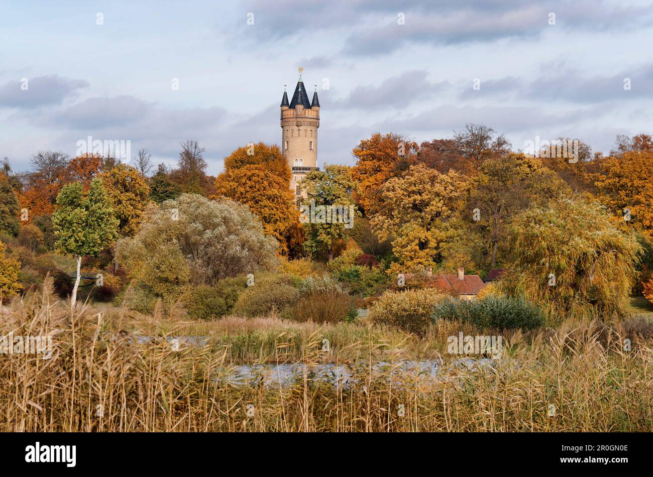 Flatow Tower, Babelsberger Park, Potsdam, Land Brandenburg, Germany ...