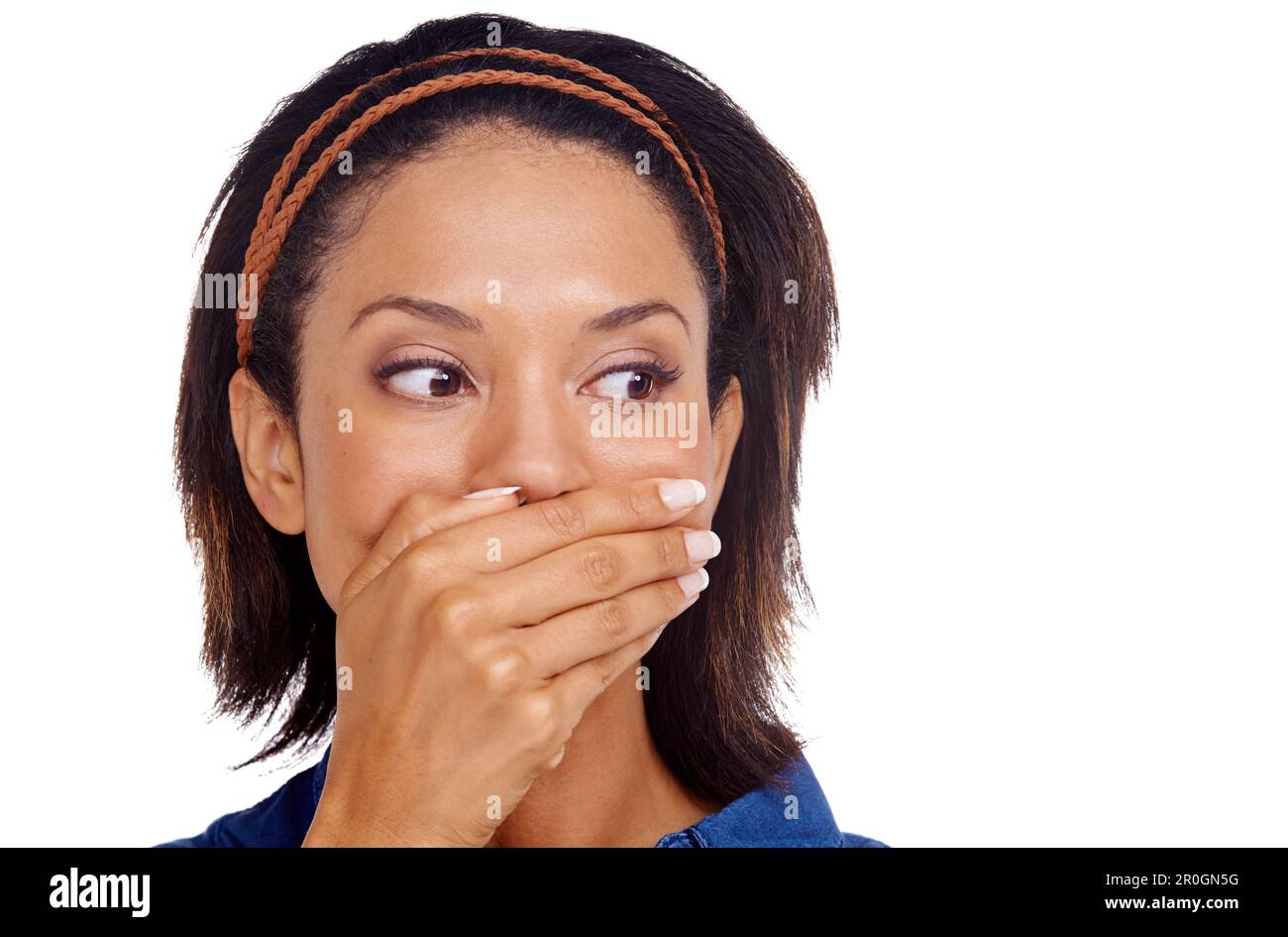 Hand covering mouth gasp hi-res stock photography and images - Alamy