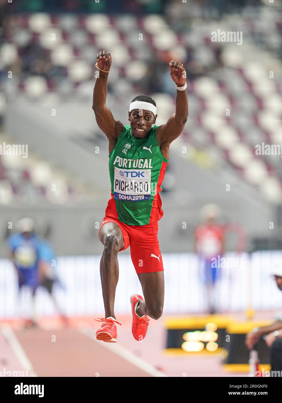 Pedro Pablo Pichardo in the triple jump at the Doha 2019 World Athletics Championships Stock ...