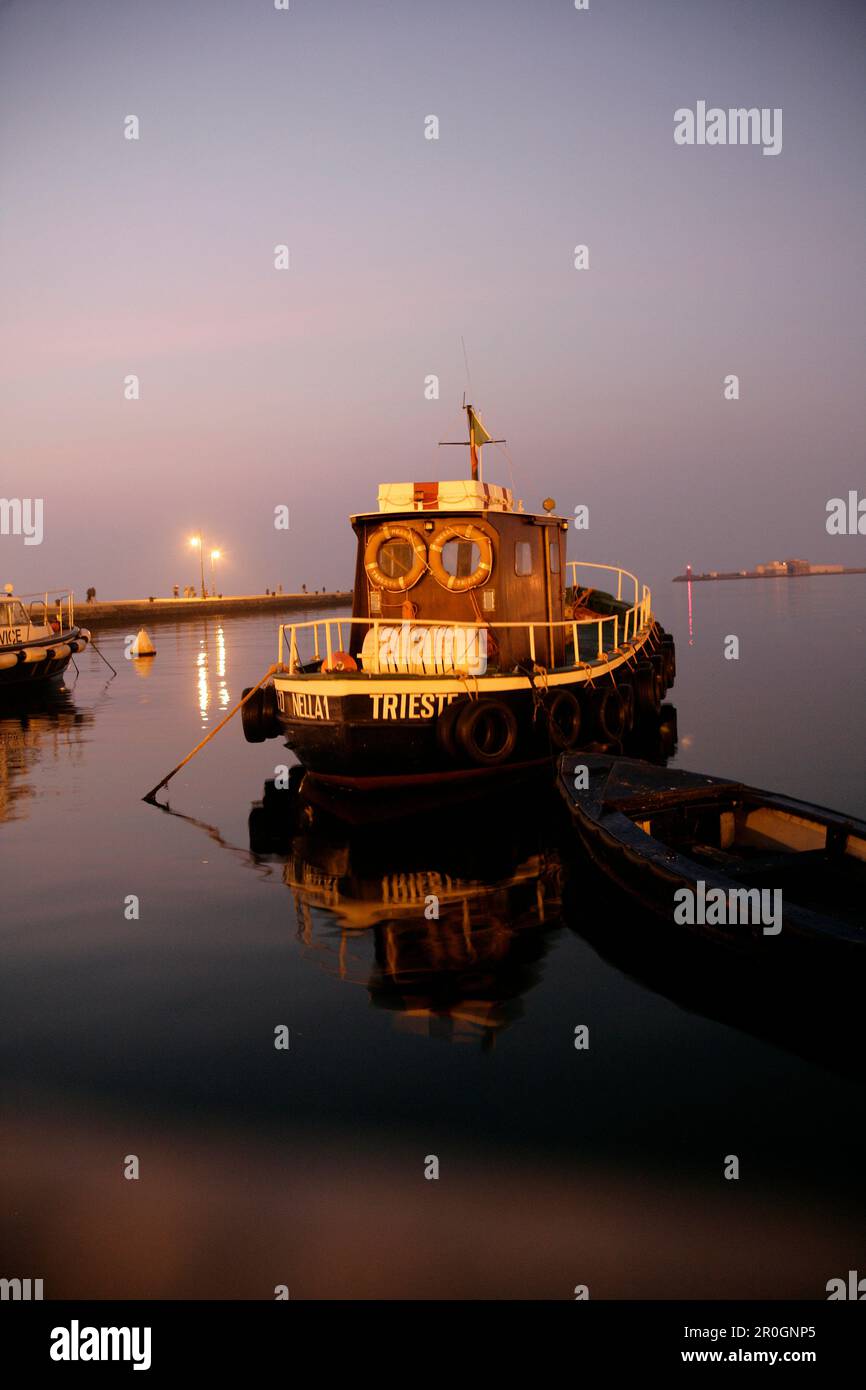 View of ships in the trieste sea hi-res stock photography and images ...