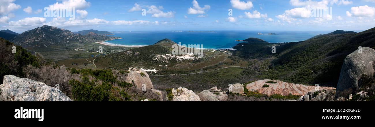 Panoramic view from the top of Mt. Bishop, Wilsons Promontory National ...
