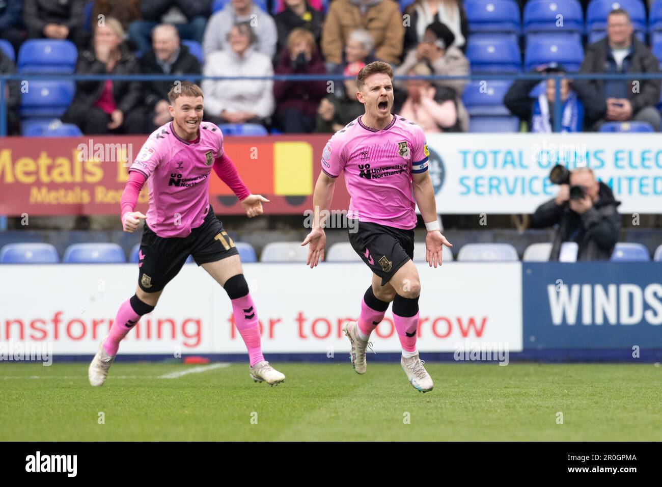Birkenhead, UK. 08th May, 2023. Sam Hoskins of Northampton Town ...