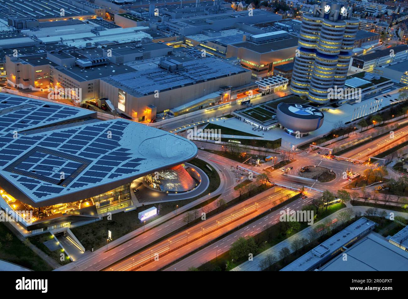 BMW world and factory near the Olympic Park, Munich, Germany Stock ...