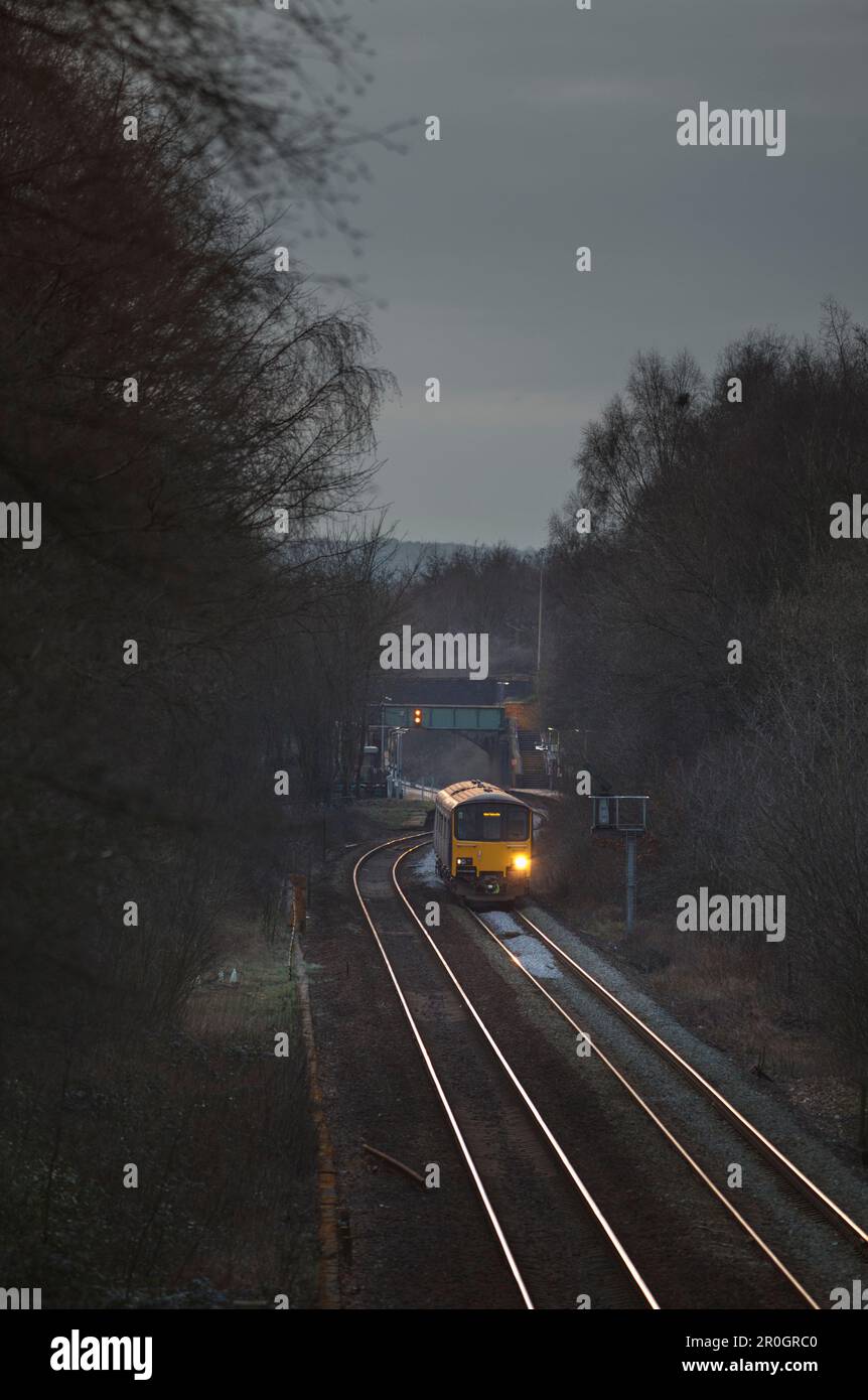 Northern rail class 150 sprinter train departing from Hindley ...