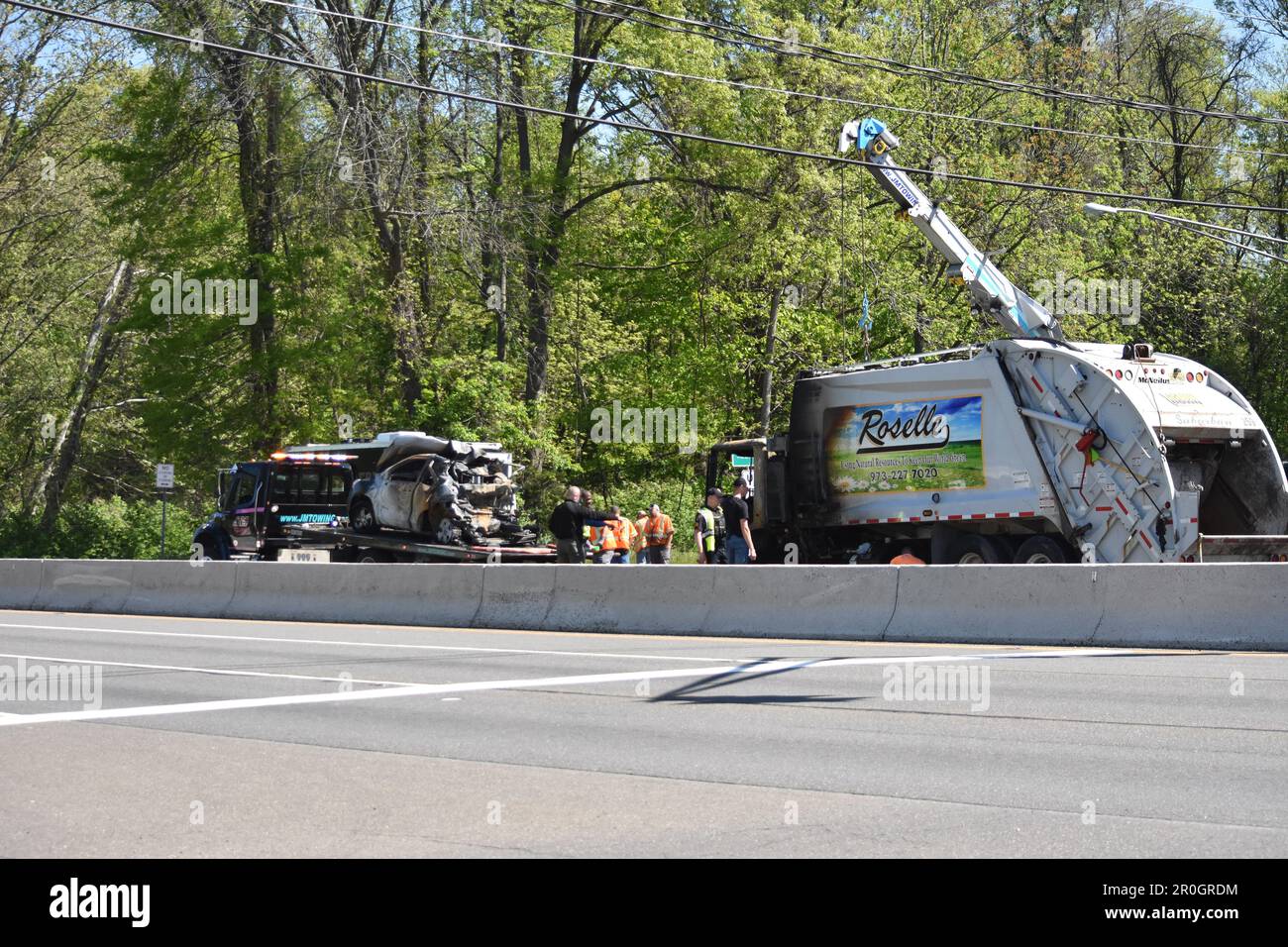 Crime Scene Investigation unit at the fatal crash site. A fatal crash ...