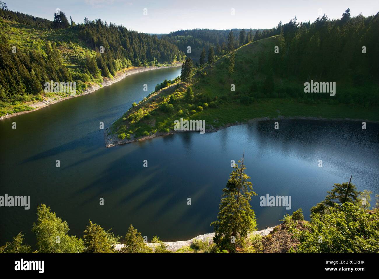Hassel Auxiliary Dam, Rappbode Reservoir, Hasselfelde, Harz mountains ...