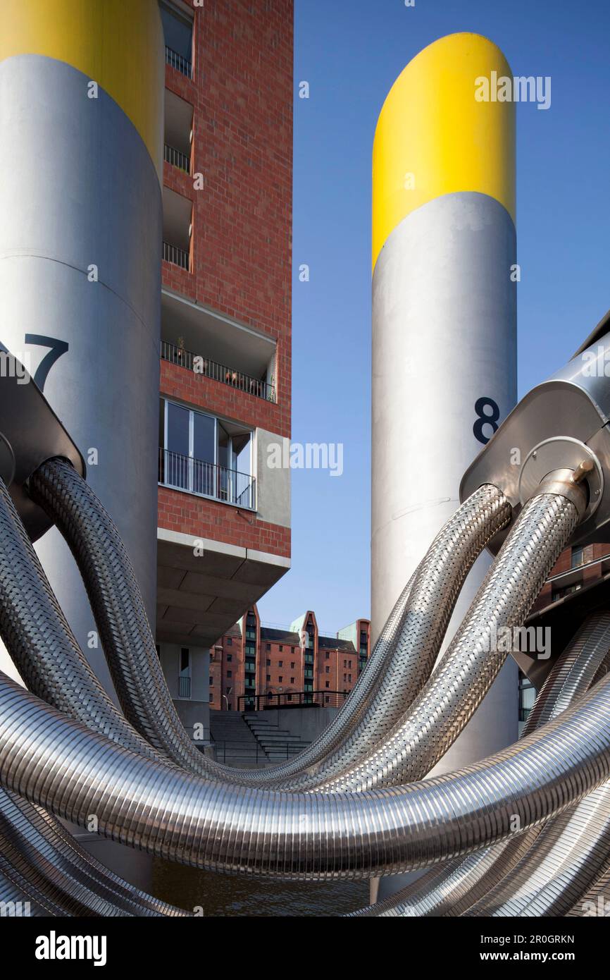 Supply hoses, HafenCity, Hamburg, Germany Stock Photo - Alamy