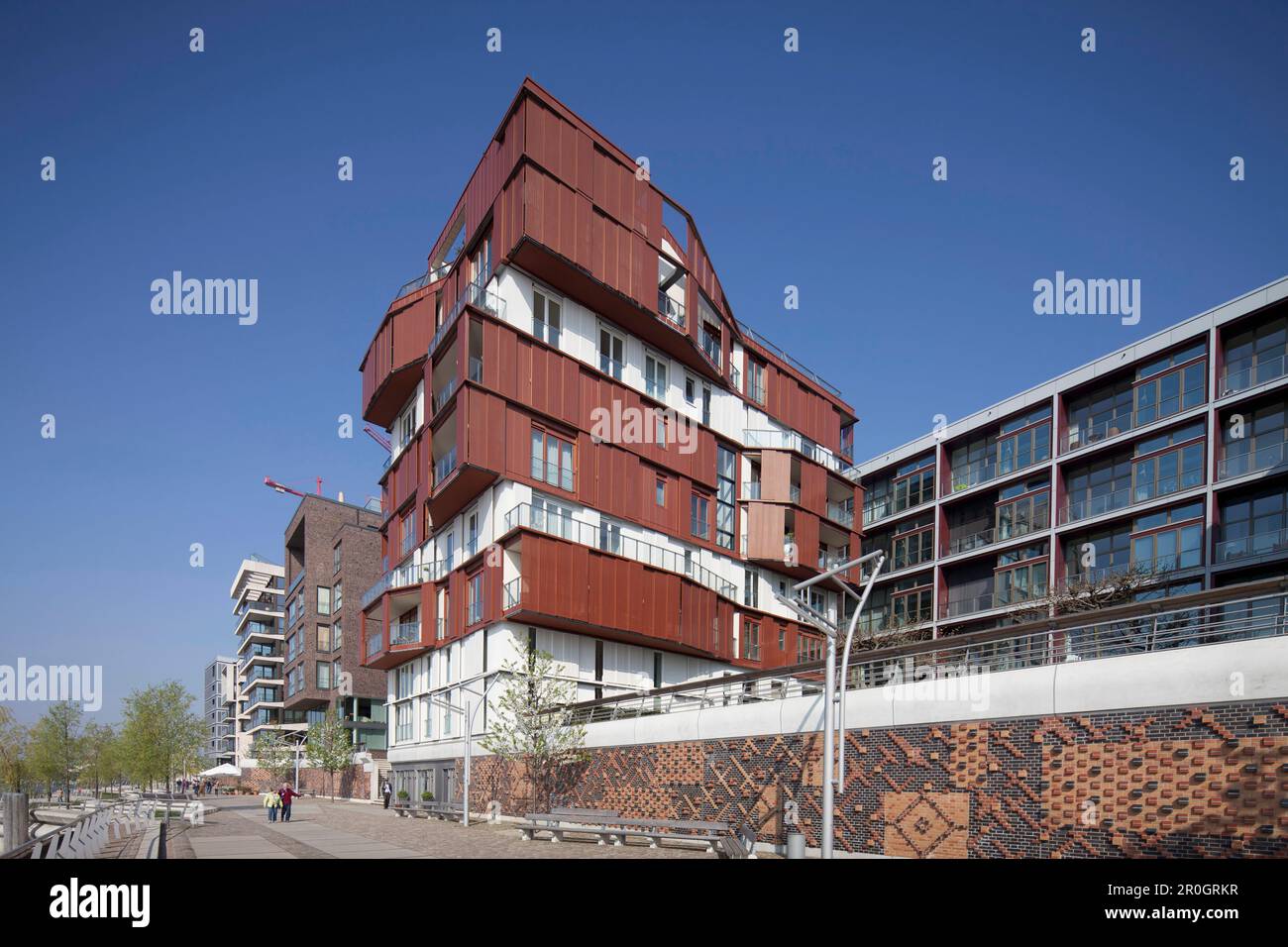 Contemporary residential architecture hafencity hi-res stock ...